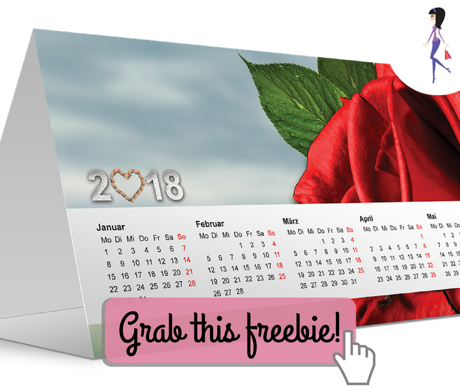 Free Printable 2018 Calendar -CatchyFreebies